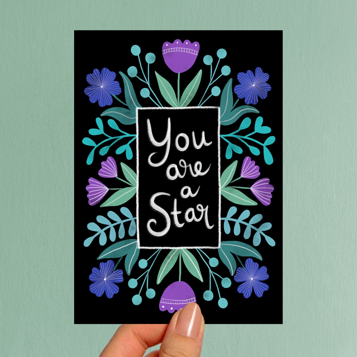 'You Are A Star' Postcard – Karina Möller Art & Illustration